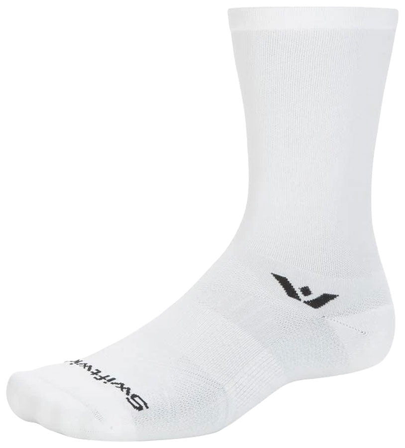 Swiftwick Aspire Crew Socks - Circuit White - Large
